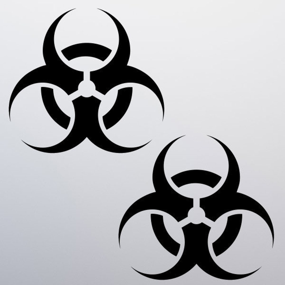 2x Biohazard Sign Decals Vinyl Sticker Window Wall Door - Etsy