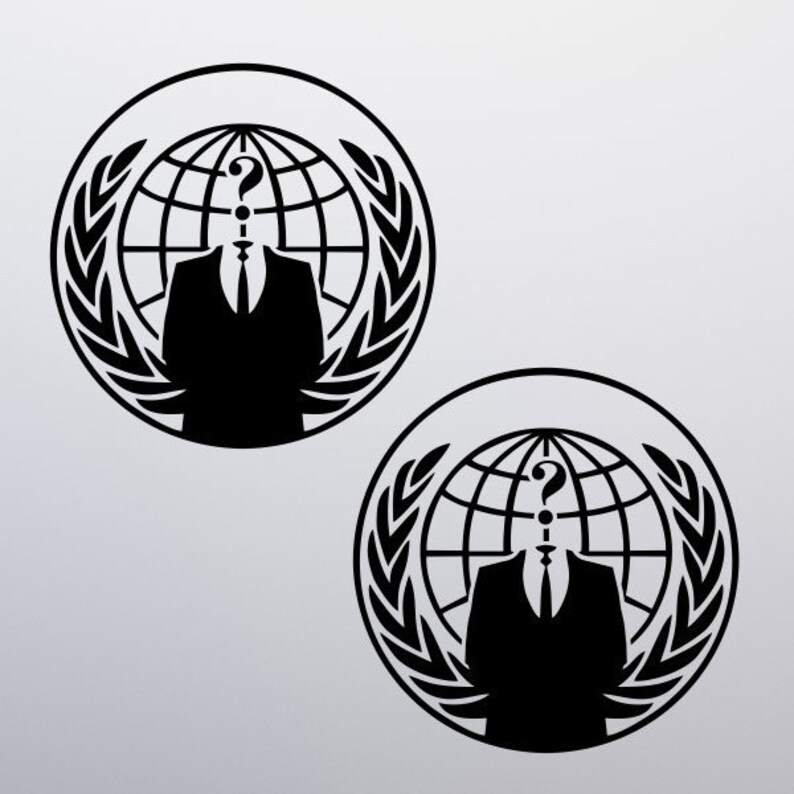 2x Anonymous Decals Vinyl Sticker Window Gift Wall Door - Etsy