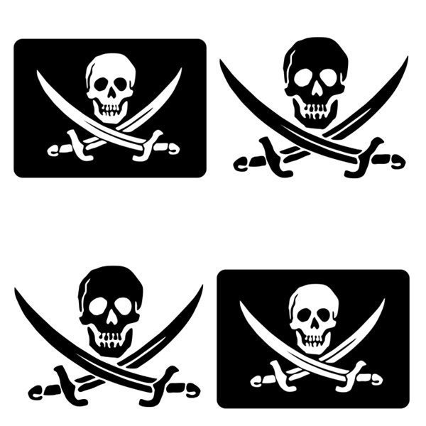 4x Pirate Flag Decal Vinyl Sticker Window Gift Wall Door | Etsy