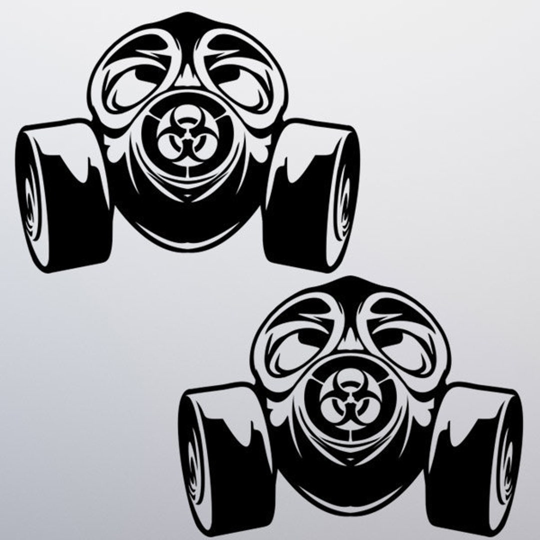 2x Gas Mask Decal Vinyl Sticker Window Wall Door - Etsy