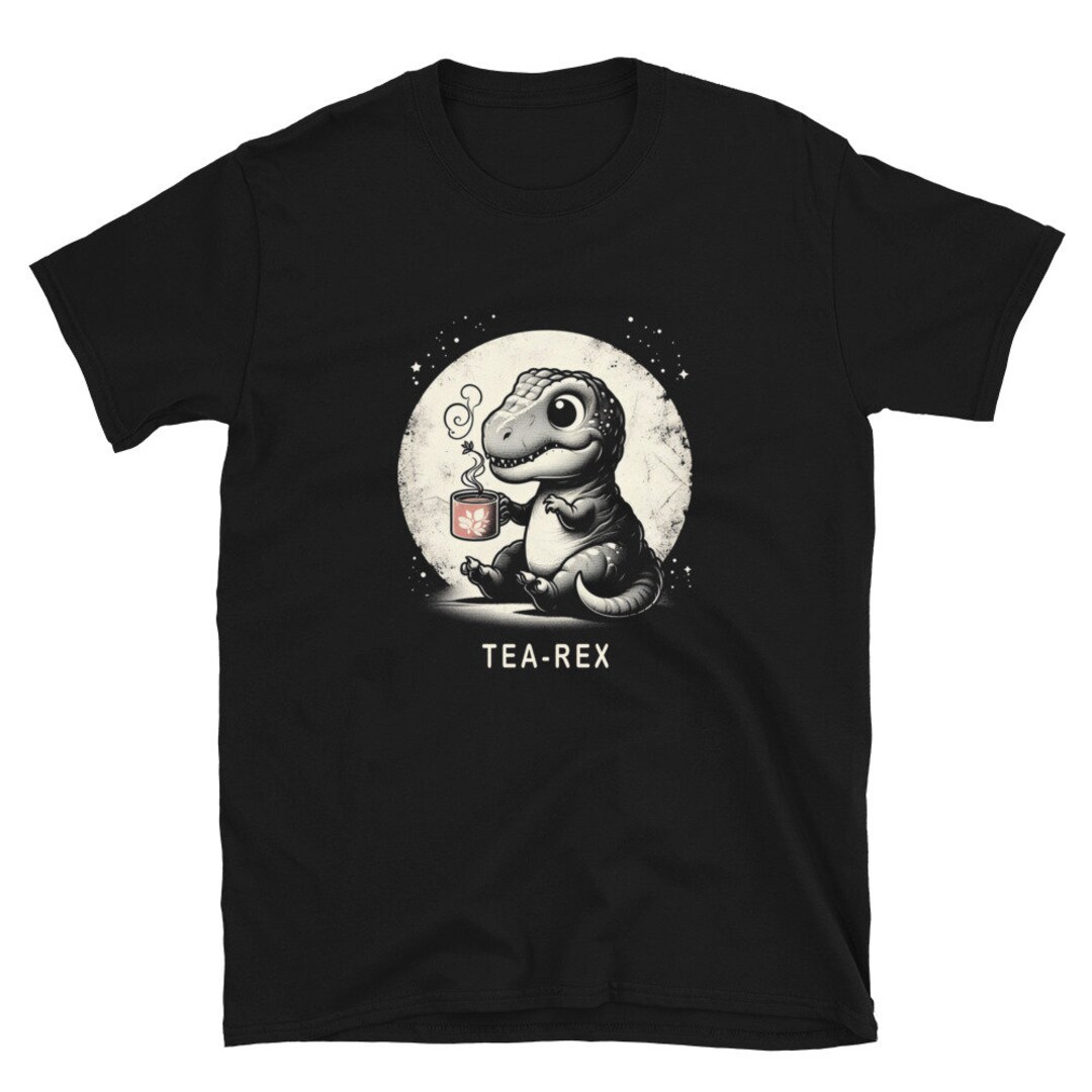 Tea-rex Cute T-rex Dinosaur Cute Funny Dino Pun Short-sleeve Unisex T ...