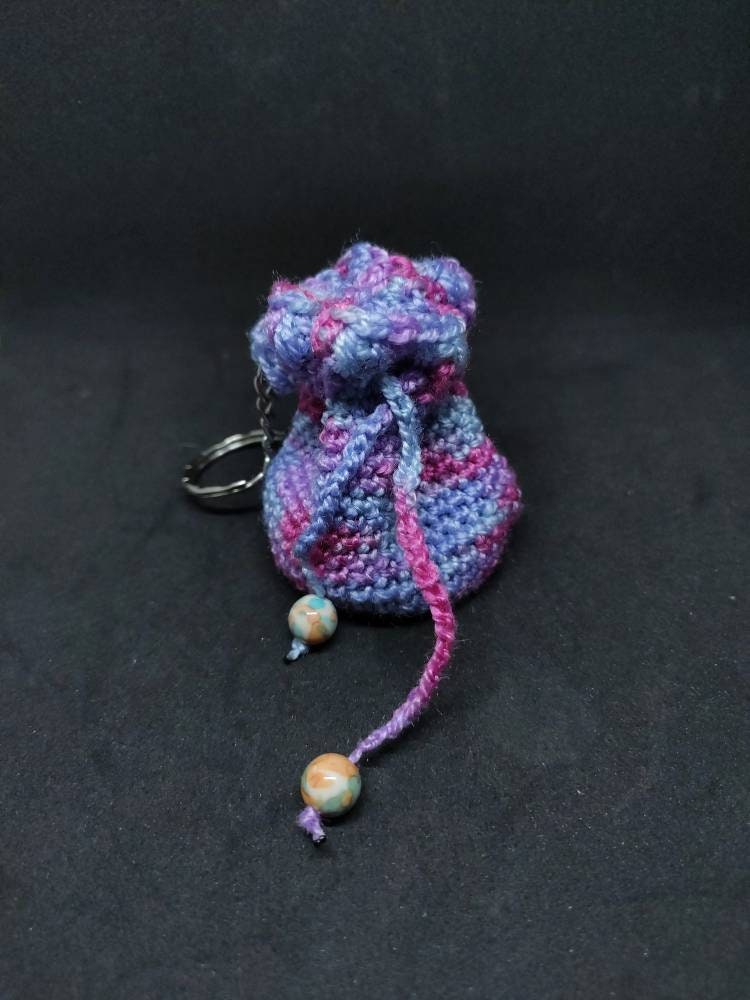 Crochet drawstring purse coin pouch change bag money purse | Etsy