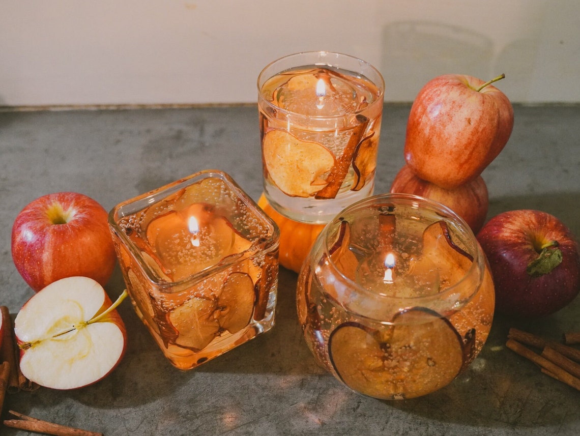 Cinnamon Apple Gel Candle - Etsy