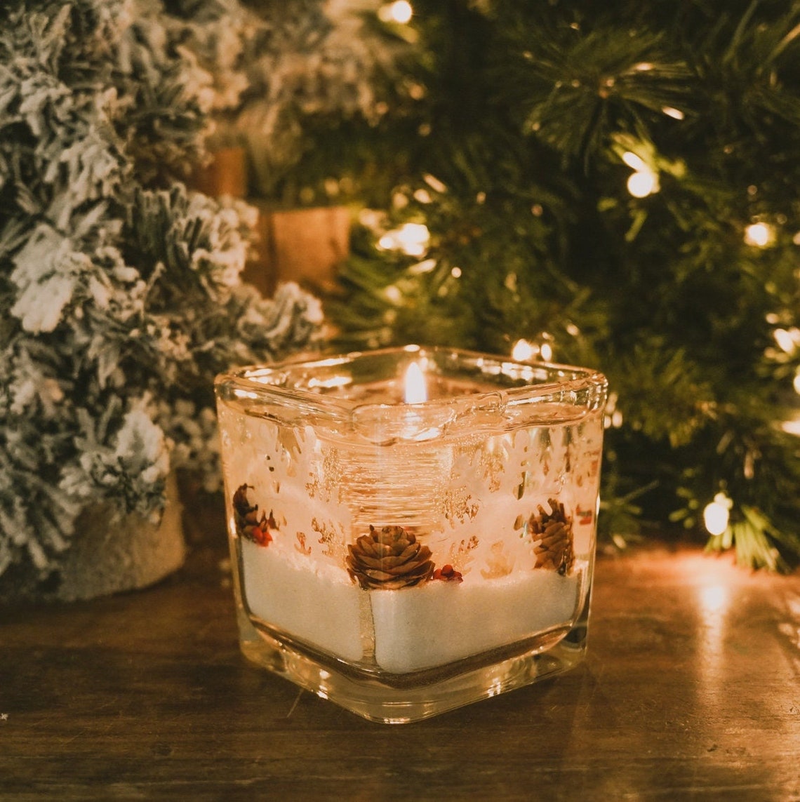 Winter Snow Gel Candle - Etsy