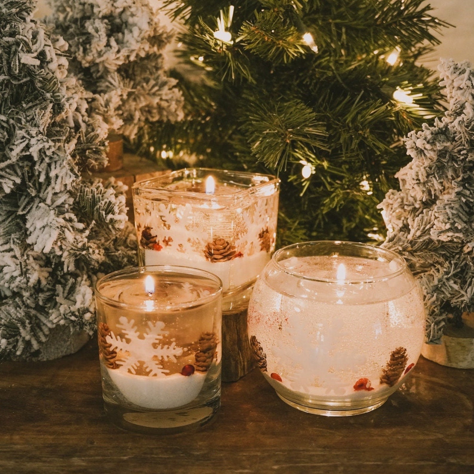 Winter Snow Gel Candle - Etsy