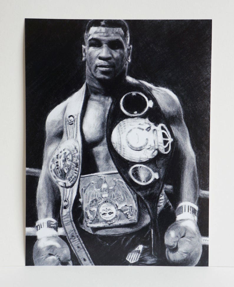 8 X 6 Inch Print of "mike Tyson" Pencil Drawing - Etsy