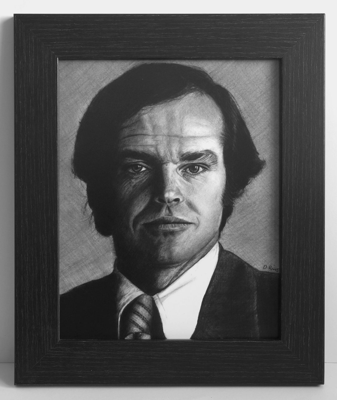 10x8 Inch Framed Print of "jack Nicholson" Pencil Drawing - Etsy