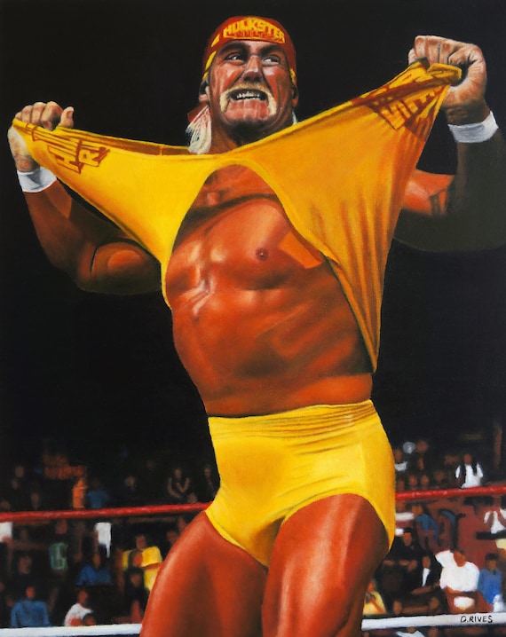 10 X 8 Inch Print of hulk Hogan Oil on Canvas - Etsy
