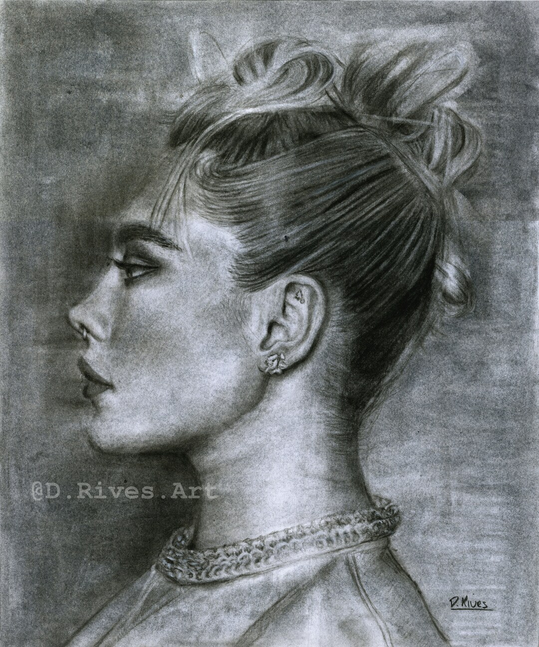 10 X 12 Inch ORIGINAL Charcoal Drawing of florence Pugh - Etsy