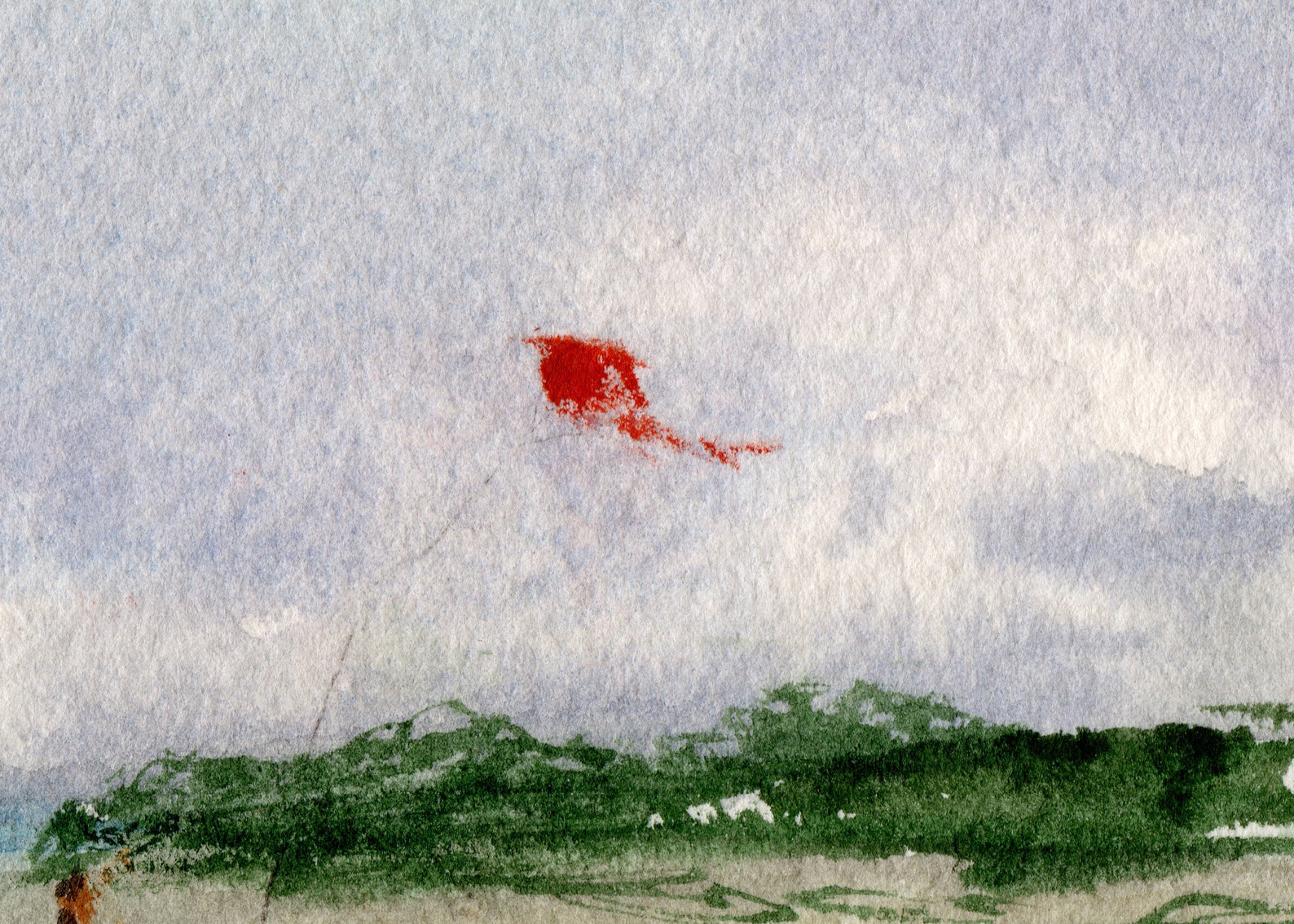 Large Abstract Watercolor Beach Landscape Print Seascape | Etsy