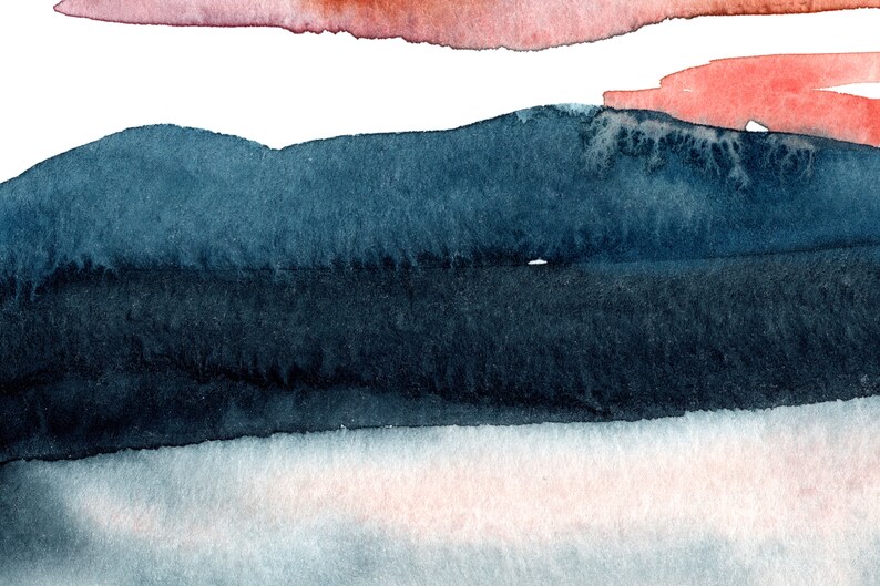 Abstract Horizontal Sunset in Tuscany Wall Art Abstract | Etsy