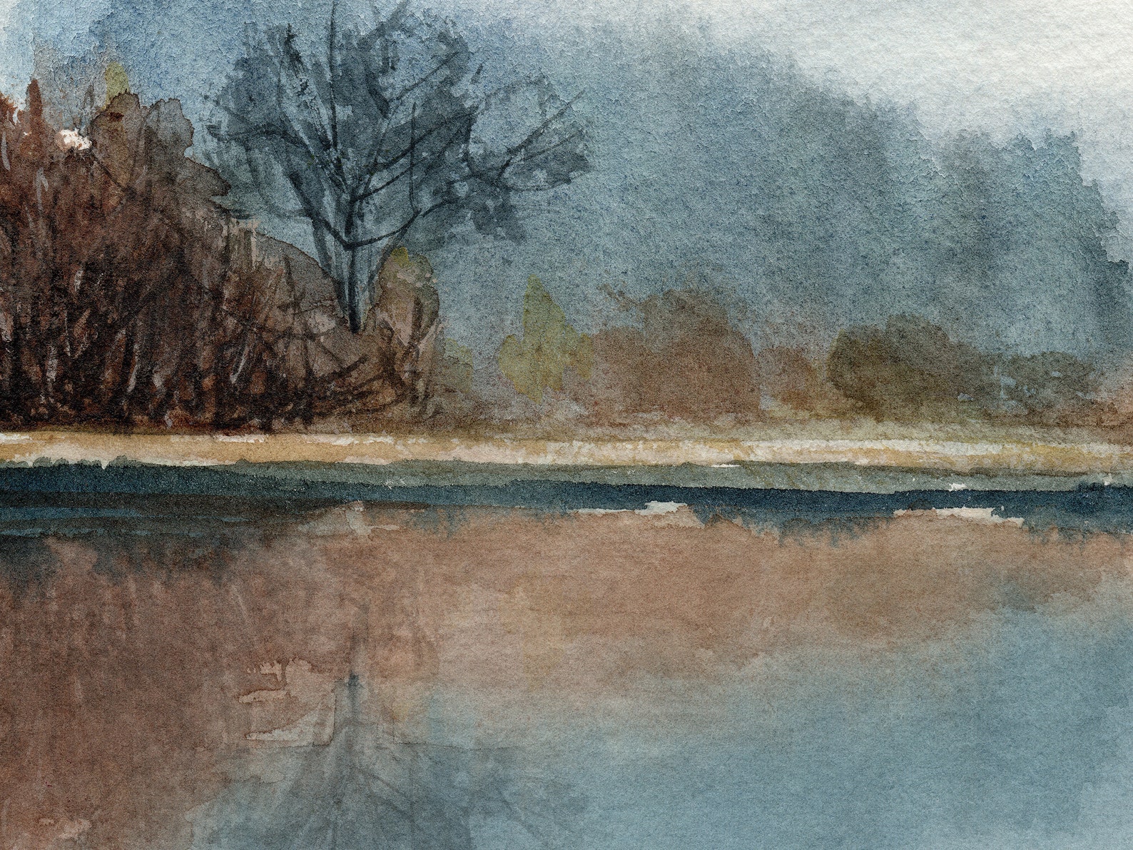 Large Abstract Watercolor Landscape Printable Art Watercolor | Etsy