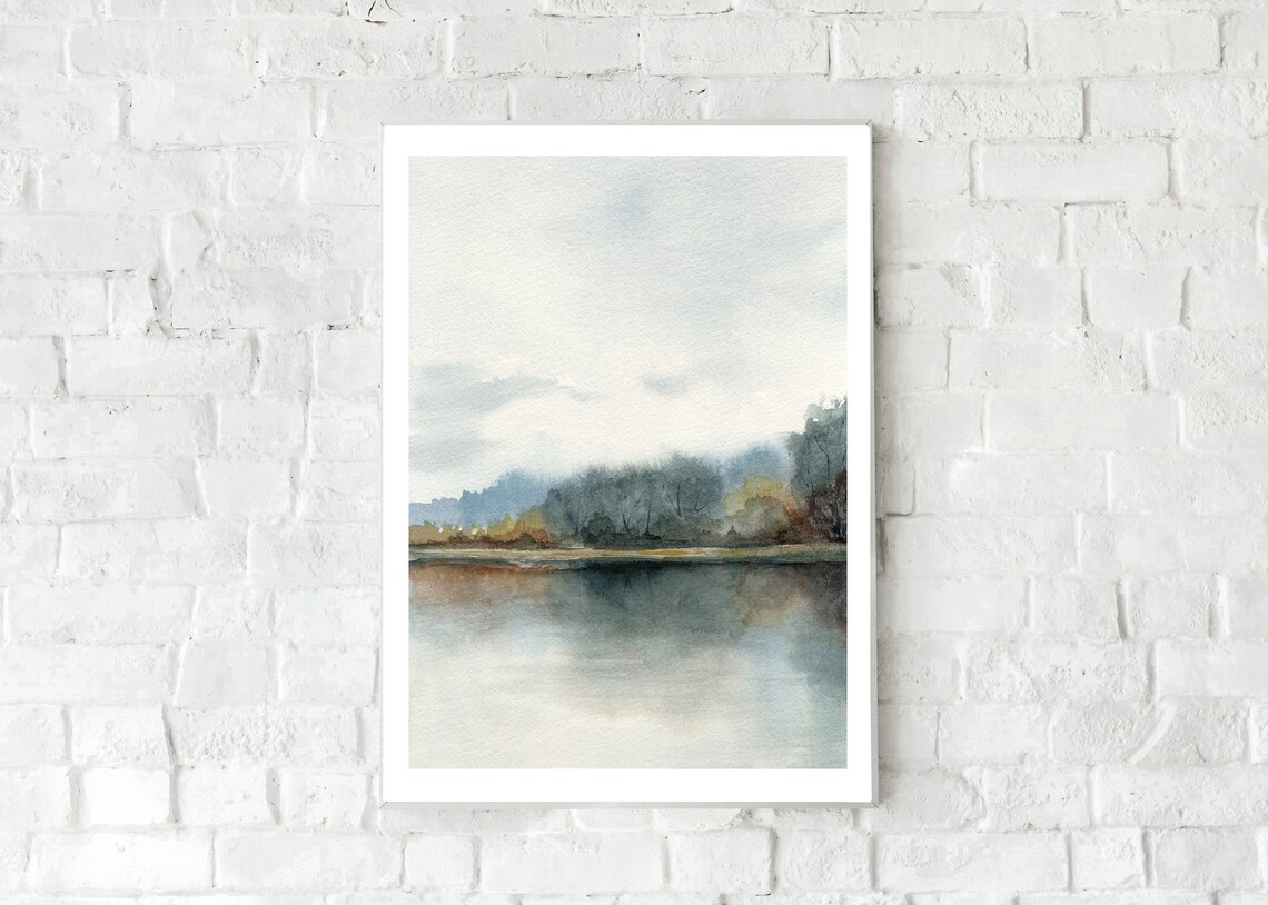 Large Abstract Watercolor Landscape Printable Art Watercolor | Etsy