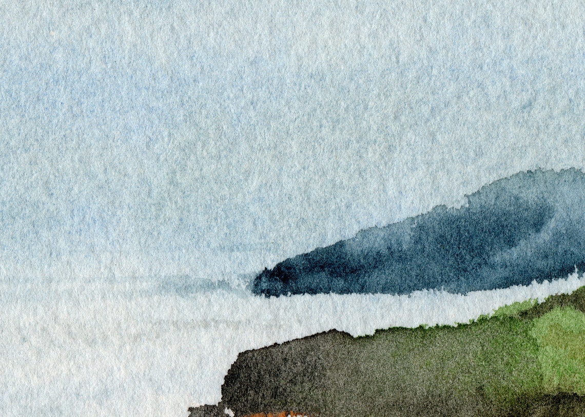 Abstract Horizontal Watercolor Landscape Printable Wall Art - Etsy