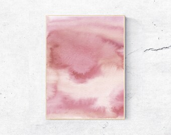 Pink abstract art | Etsy