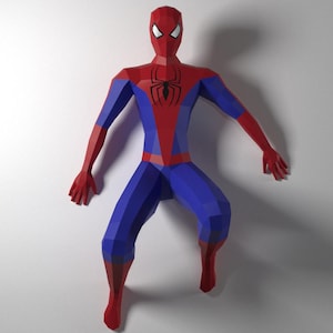 Spiderman Papercraft DIY PDF Template DXF Cameo - Etsy