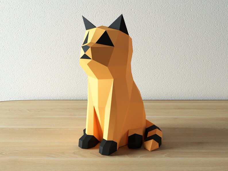 Kitten DIY Papercraft - Etsy