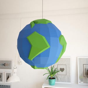 Plantilla PDF de papercraft del planeta Tierra DIY DXF silueta cameo ...