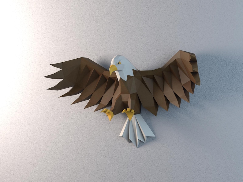 Eagle Papercraft Template (PDF + SVG) – DIY Paper Sculpture - Etsy