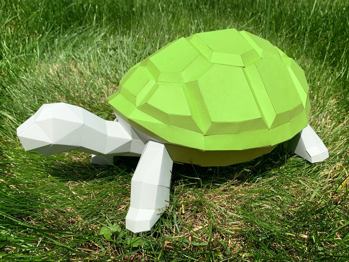 Turtle Papercraft PDF Template DIY DXF Silhouette Cameo - Etsy Australia