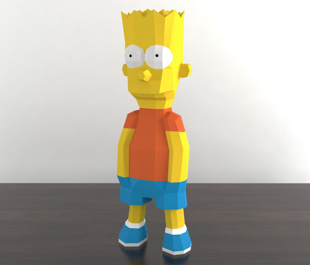 Manualidad de papel de Bart Simpson - Etsy México