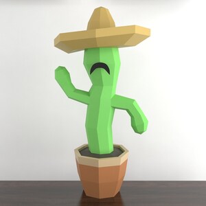 Cactus DIY Papercraft - Etsy