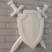 Shield and Swords DIY Papercraft PDF Template - Etsy