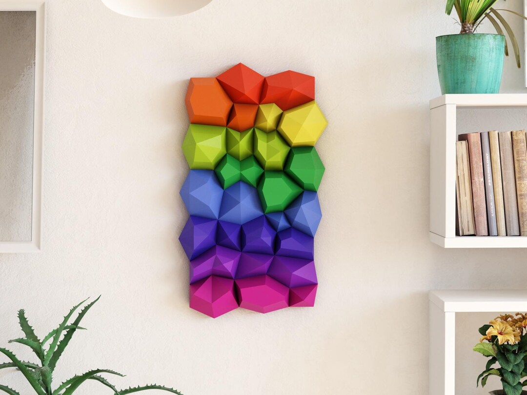 Wall Decor Panel Papercraft PDF Template - Etsy
