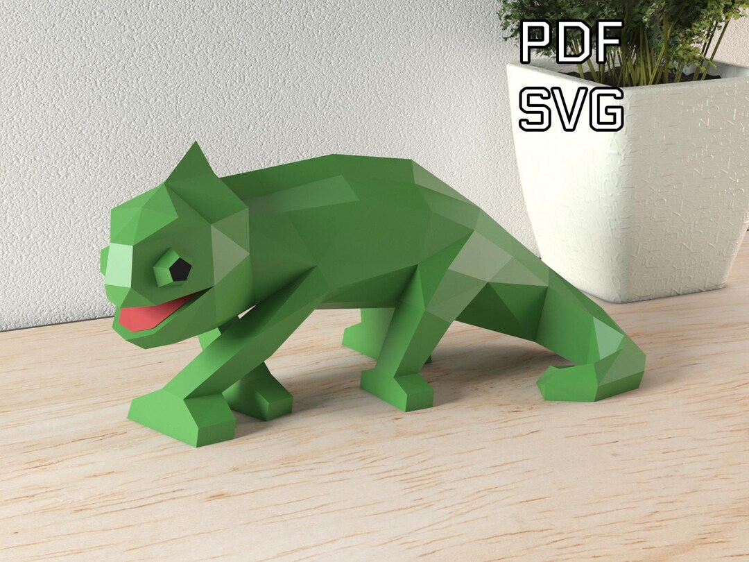 Chameleon Papercraft PDF SVG DIY Template 3d Cricut - Etsy UK
