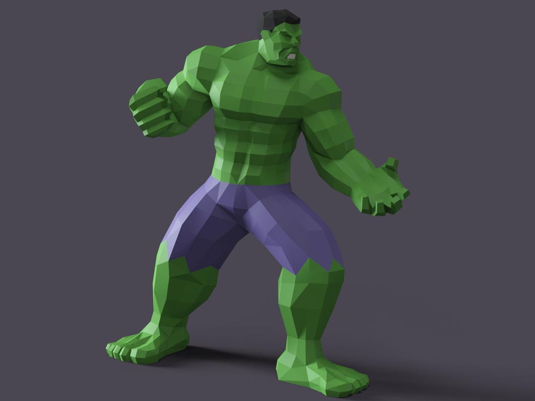 Hulk Papercraft DIY PDF Template DXF Cameo - Etsy