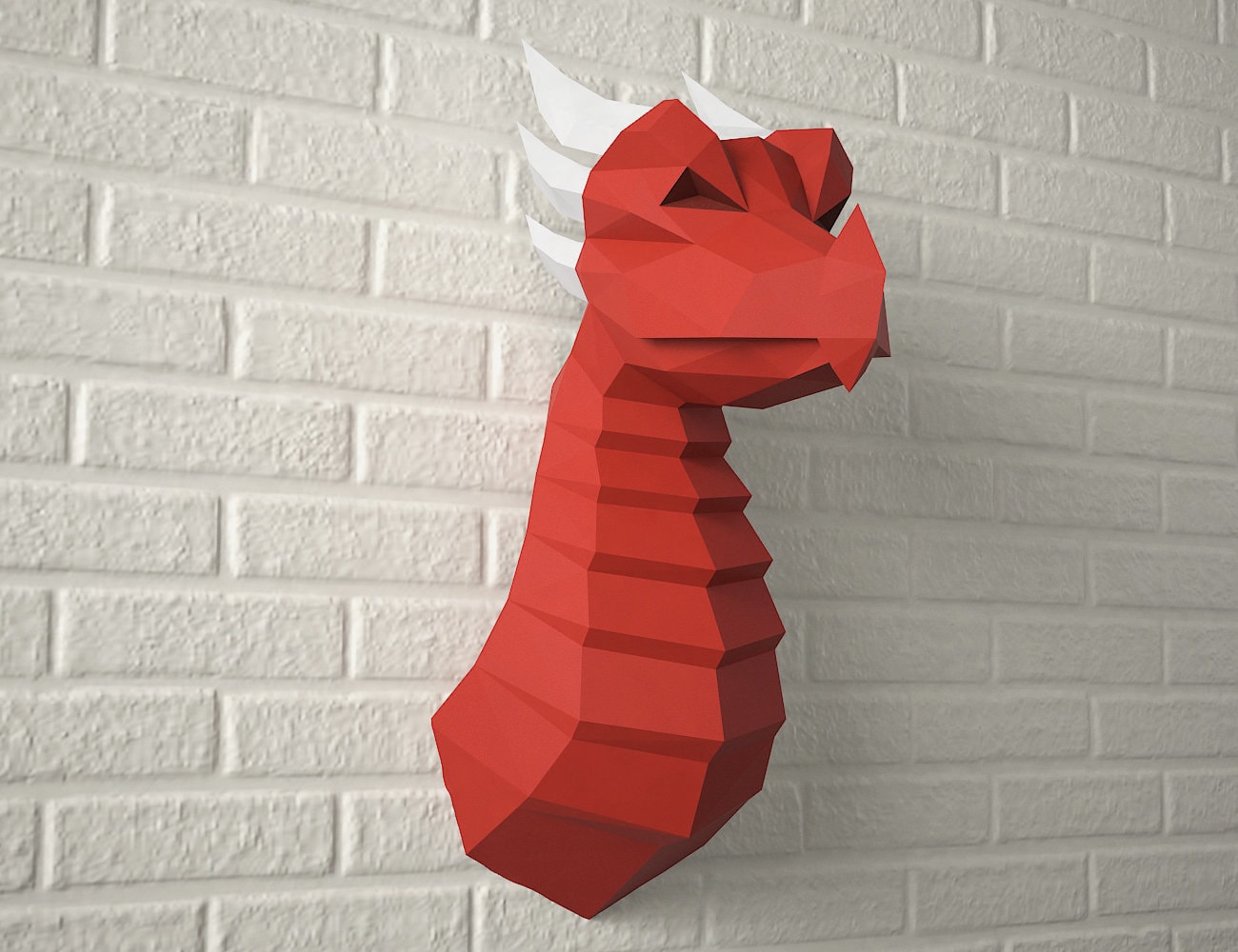 Dragon Head DIY Papercrat PDF Template 3d | Etsy