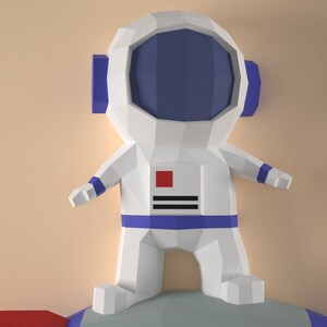 Astronaut on a Rocket Papercraft DIY - Etsy