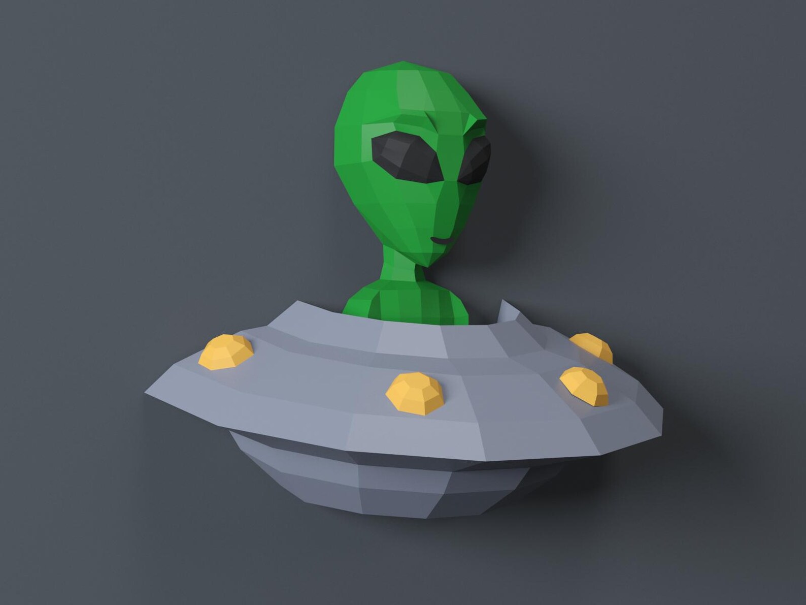 Alien UFO Flying Saucer Diy Papercraft PDF DXF Cameo - Etsy
