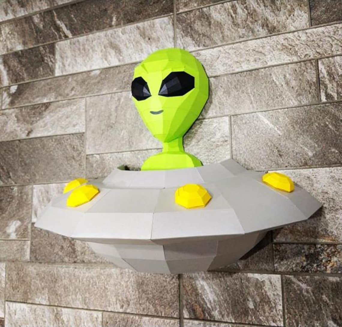 Alien UFO Flying Saucer Diy Papercraft PDF DXF Cameo - Etsy