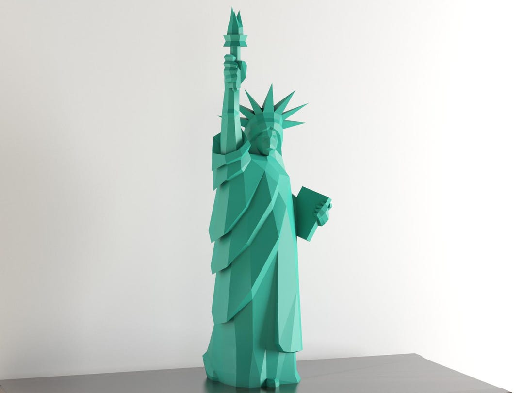 Statue of Liberty Papercraft (PDF+SVG) DIY Template Sculpture - Etsy