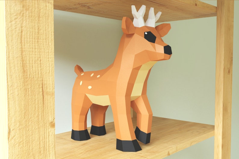 Deer Papercraft DIY - Etsy