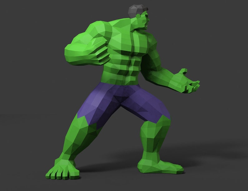 Hulk DIY Papercraft PDF Template 3d - Etsy Sweden