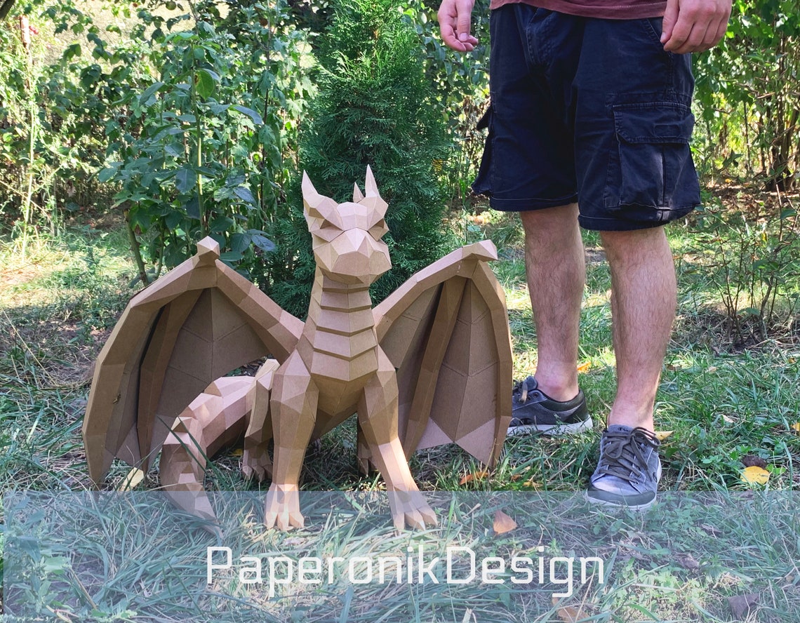 Dragon Papercraft (PDF+SVG) | DIY Printable Template | Cricut - Etsy