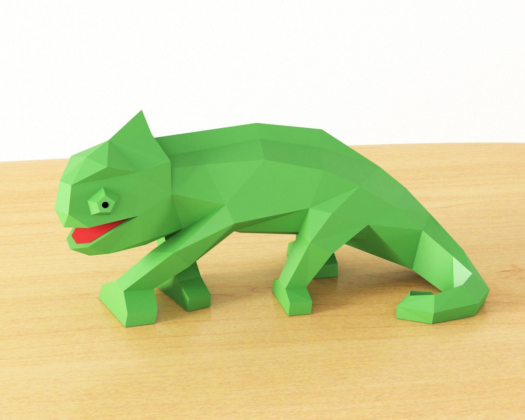 Chameleon DIY Papercraft - Etsy