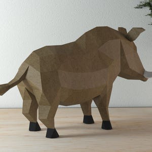 Boar Papercraft Pdf Svg Template Diy Cricut - Etsy