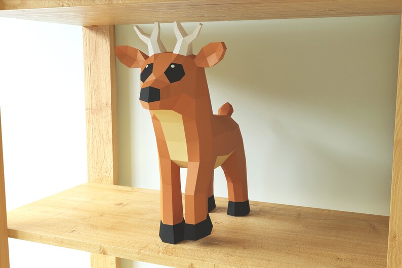 Deer Papercraft DIY - Etsy