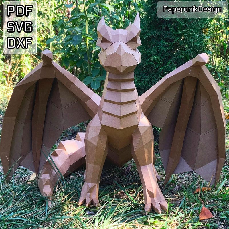 Dragon Puppet Paper - Etsy