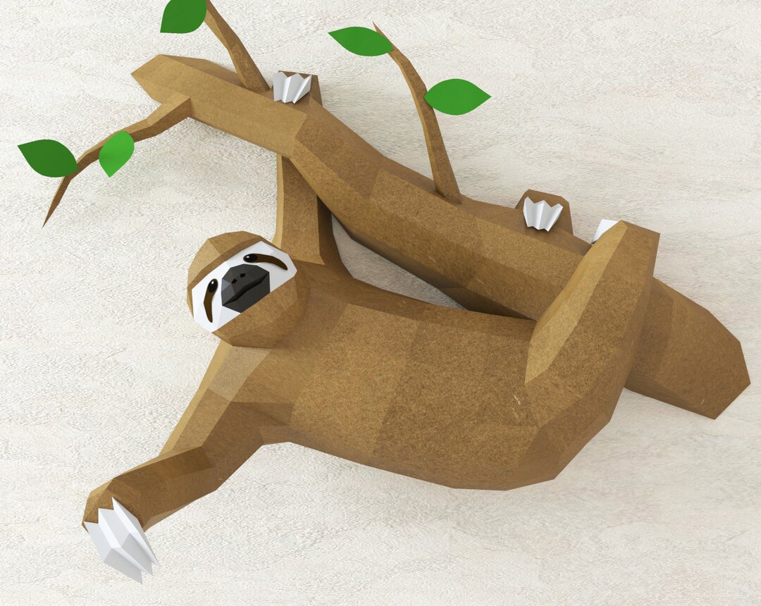 Sloth Papercraft DIY - Etsy UK