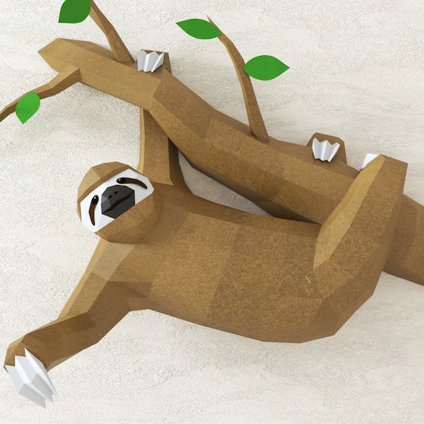 Sloth Papercraft - Etsy