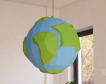 EARTH PAPERCRAFT, Printable GLOBE, 3d Globe Model, Earth Globe ...