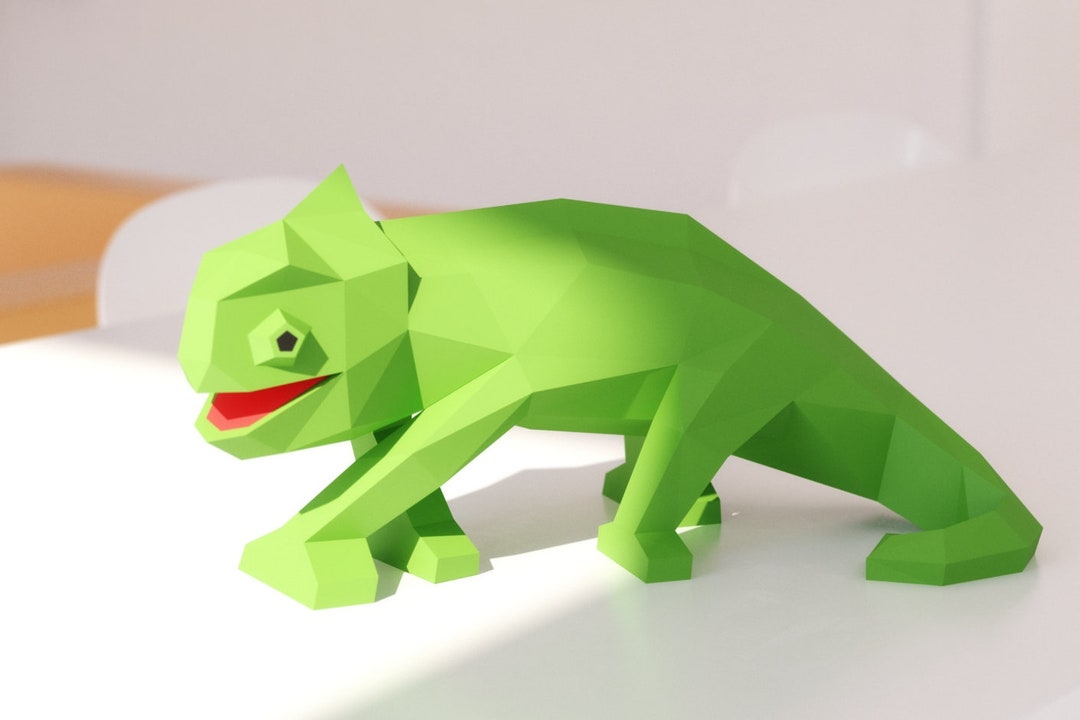 Chameleon DIY Papercraft - Etsy