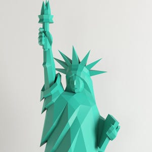 Statue of Liberty Papercraft PDF DIY Template DXF Cameo - Etsy