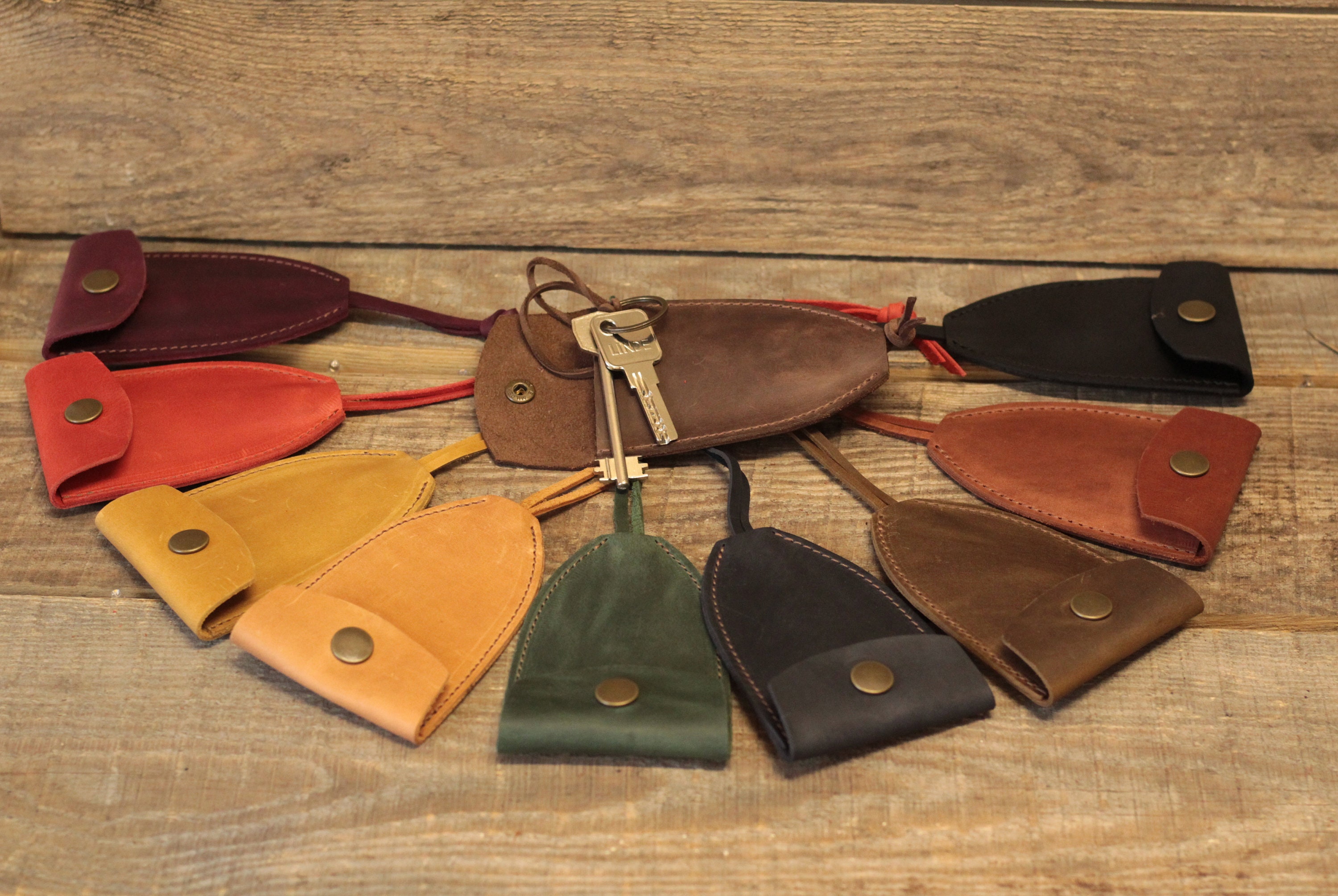 Personalization Leather Key Case Holder Pouch Keychain Key | Etsy