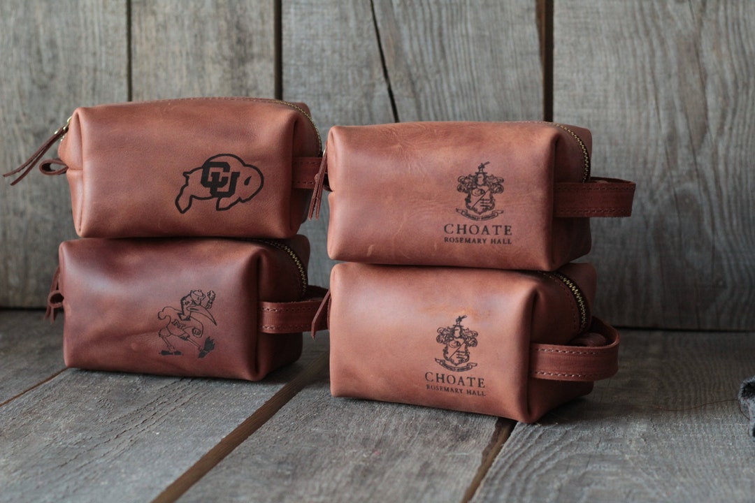 Personalized Leather Dopp Kit: Engraved Travel Bag - Etsy