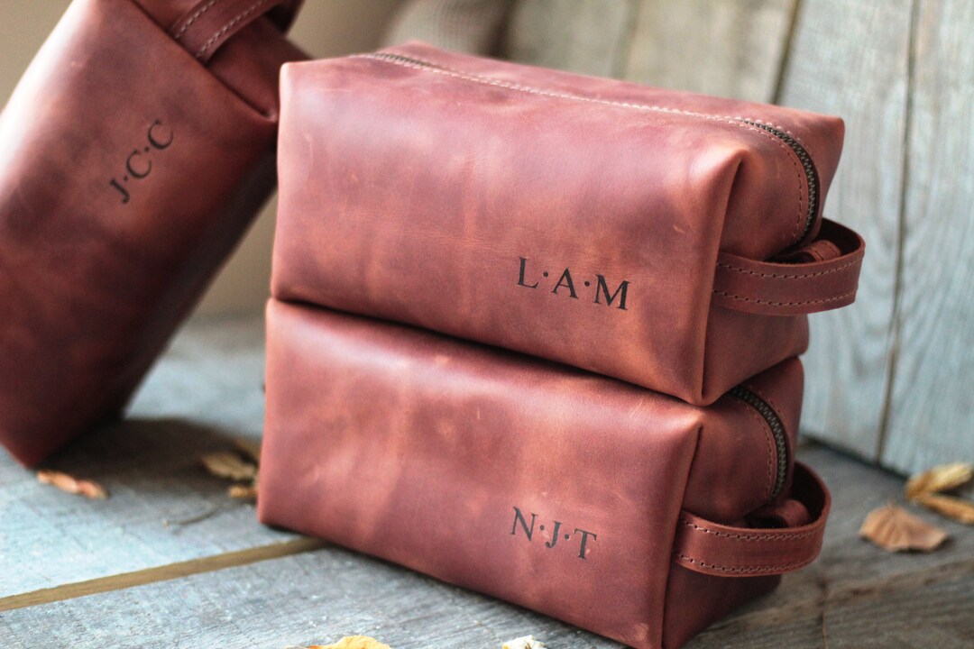 Personalized Leather Dopp Kit - Etsy